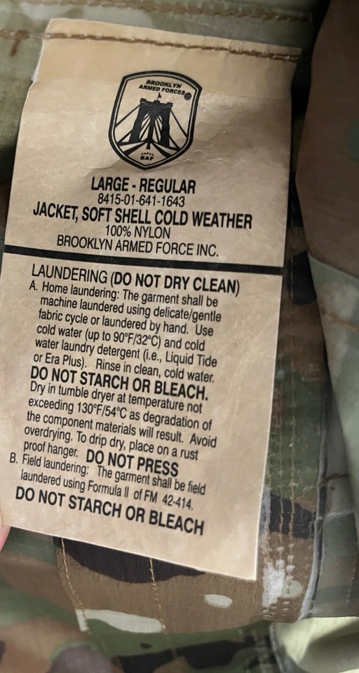 OCP Cold Weather Jacket ECWCS Water Resistant Wind Proof Rain shell BAF ...
