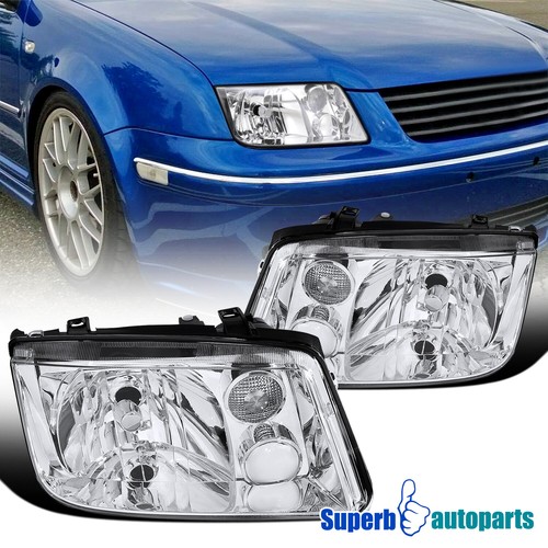 Fits 1999-2005 Volkswagen Jetta Bora Headlights Front Headlamps 99-05 ...
