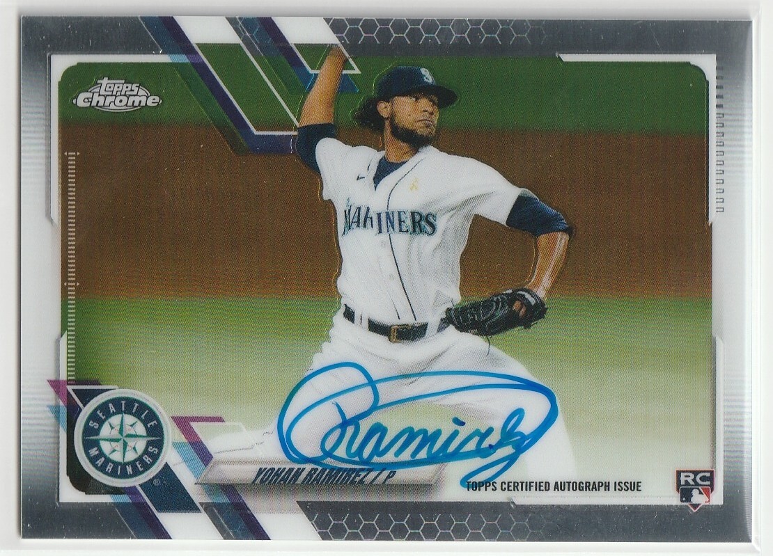 YOHAN RAMIREZ 2021 Topps Chrome Rookie AUTO #RA-YR SEATTLE MARINERS | eBay