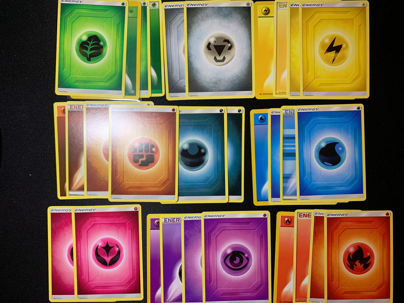 Pokemon Energy 90x Basic Energy Cards - 10 of Each Energy NM-NM+ ...
