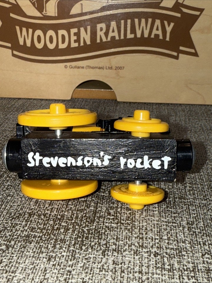 CUSTOM ! Thomas FRIENDS TRAIN WOODEN RAILWAY ~ STEVENSON ROCKET DESIGN ...