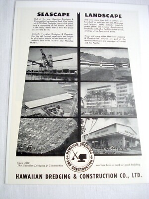 1958 Hawaii Ad Hawaiian Dredging & Construction Co. Ltd | eBay