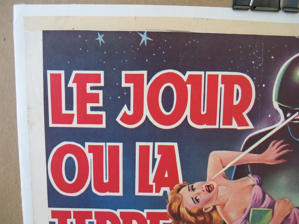 THE DAY THE EARTH STOOD STILL (1951) Belgian Poster On Linen, Rennie ...