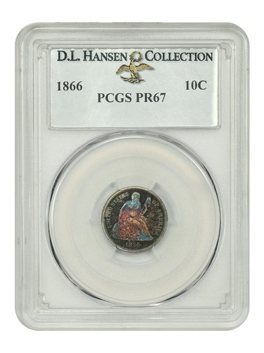 1866 10C PCGS PR67 ex: D.L. Hansen - Liberty Seated Dime | eBay