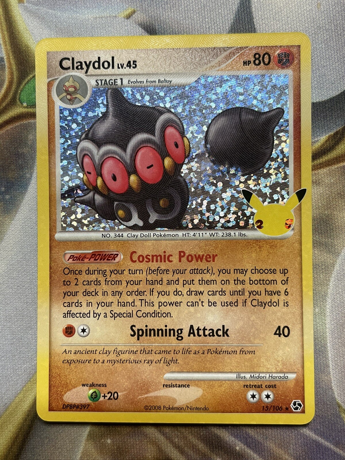 Pokémon TCG Claydol Celebrations: Classic Collection 15/106 Holo Holo ...