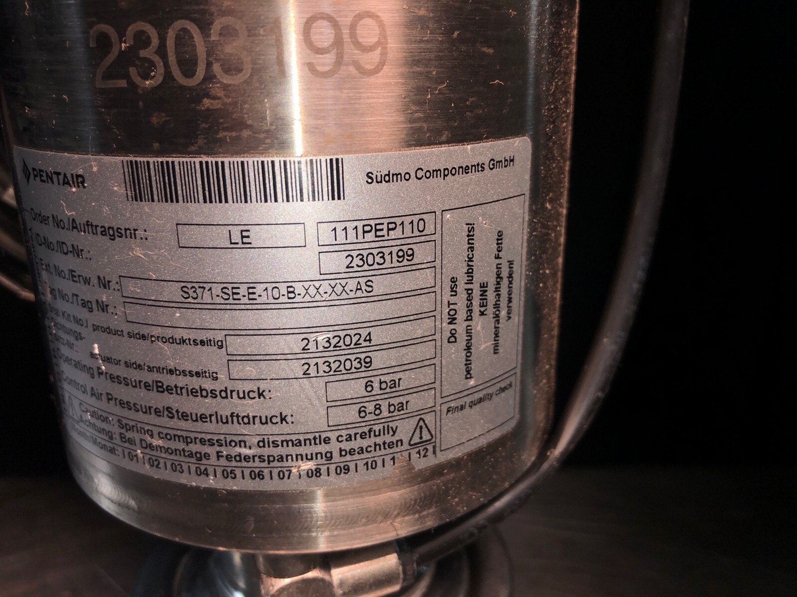 Pentair Sudmo Intellitop 2.0 Control Valve ID-No 2303199. Order No ...