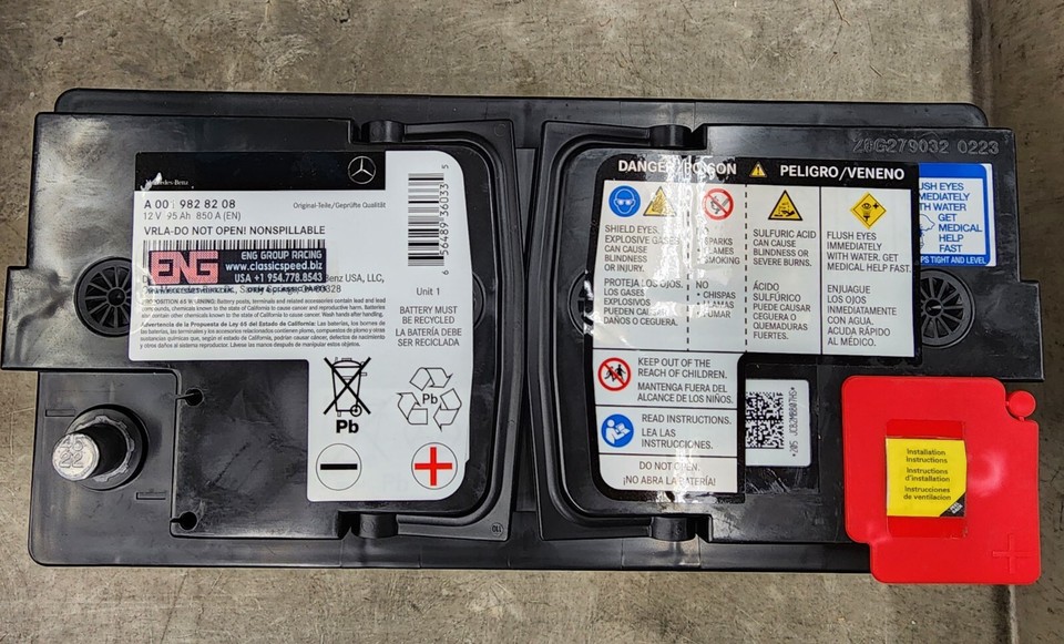 NEW MERCEDES-BENZ MAIN STARTER BATTERY A0019828008 A0009828202 ...