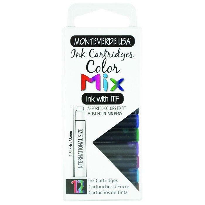 Monteverde International Standard Fountain Pen Ink Cartridges, Assorted ...