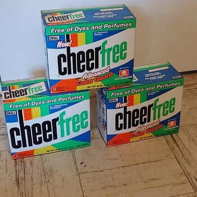 LOT 3 Vintage 90s Cheer Powdered Laundry Detergent | eBay