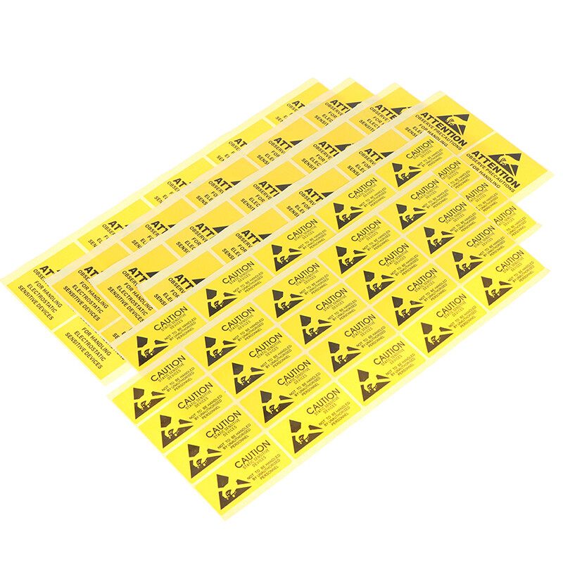 40Pcs Caution Sticky Sticker Adhesive Warning Label ESD Static ...