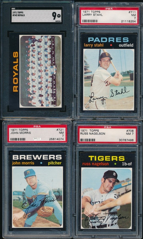 1971 TOPPS COMPLETE SET 752 NM/NM-MT CLEMENTE MUNSON RYAN AARON PSA 7 ...