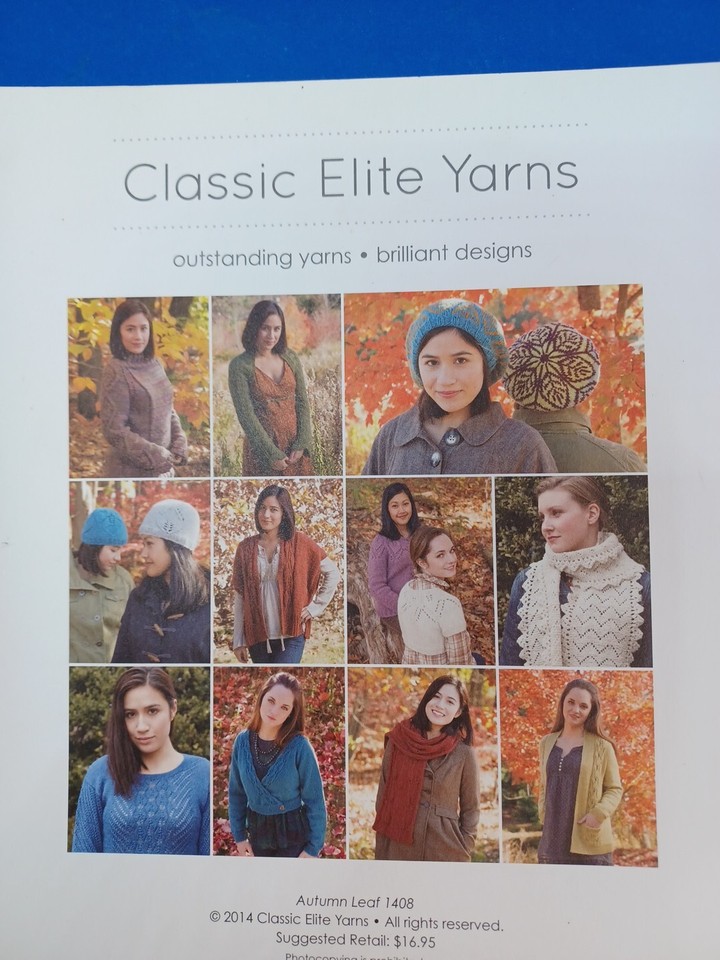 Classic Elite Yarns CEY Pattern Book #1408 Autumn Leaf 11 Patterns | eBay