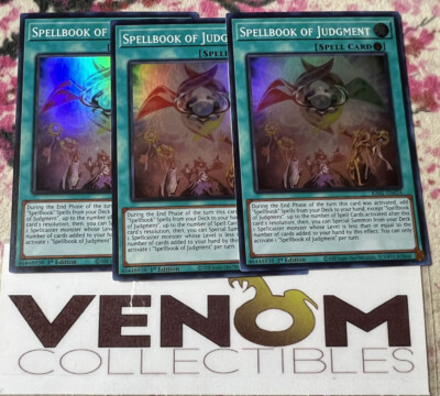 3x (M/NM) Spellbook of Judgment RA01-EN054 Super Rare 1st Edition ...