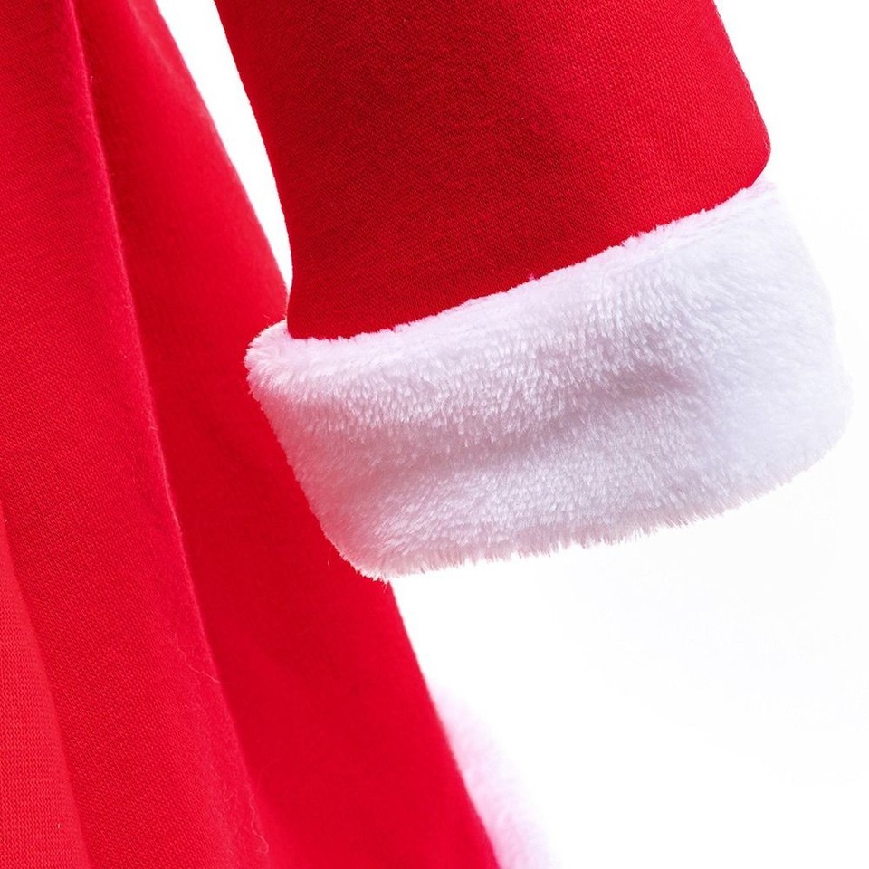Long Sleeve Santa Claus Cosplay Costume Hat Beard Kids Cosplay Clothes ...