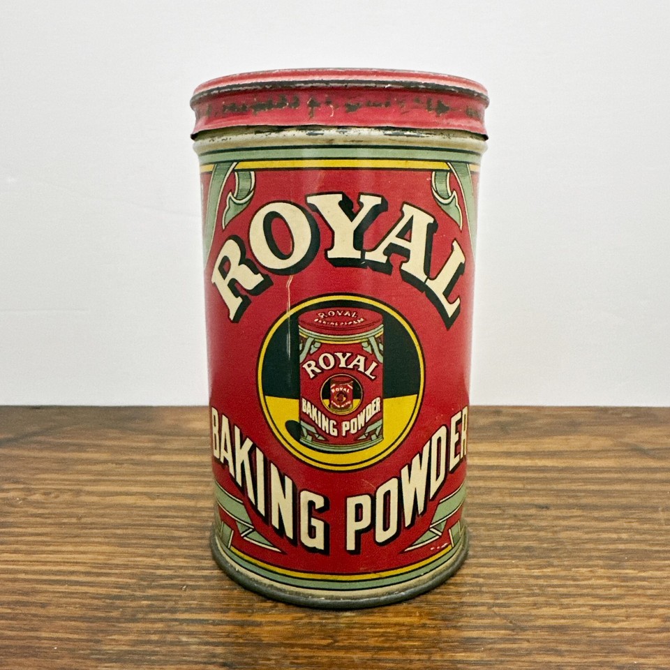 Vintage Royal Baking Powder Tin 12 Oz Advertising Can 1938 Kitchen ...