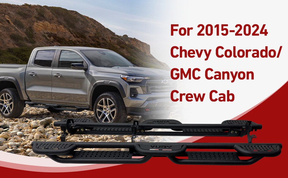 For 2015-2025 Chevy Colorado/GMC Canyon Crew Cab Drop Side Steps ...