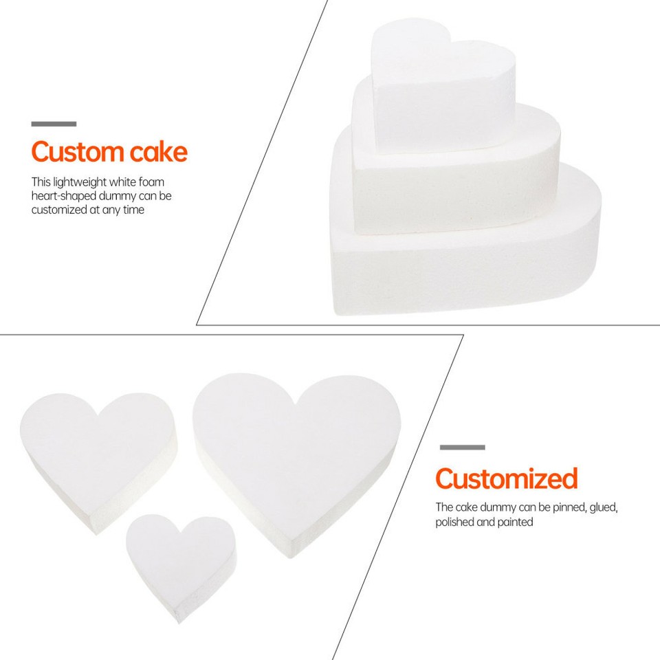3pcs cake flour polystyrene cake foam cake forms Cake Shape Model | eBay