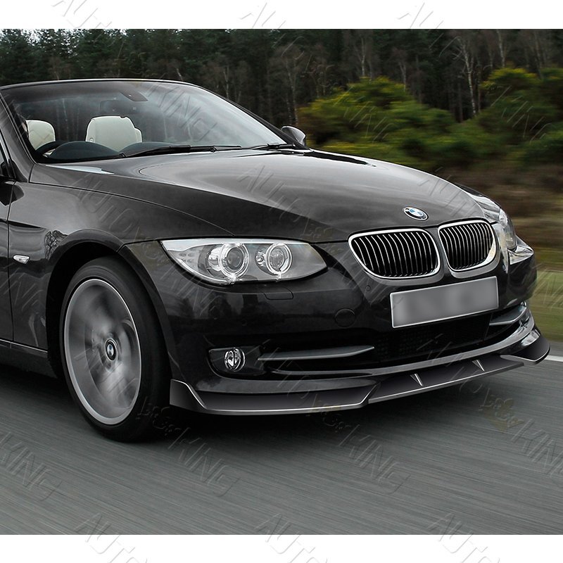FIT 11-13 BMW 3-SERIES E92 E93 PAINTED BLACK FRONT BUMPER SPOILER ...