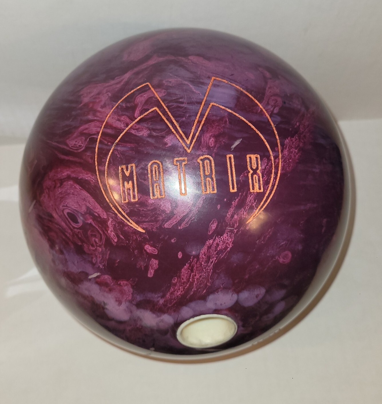 EBONITE MATRIX TPS II BURGUNDY RED SWIRL 15 1b 14.15 Lb Bowling Ball ...
