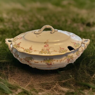 Antique Alba China Bona Fama Melior Zona Aurea Vegetable Bowl Floral ...