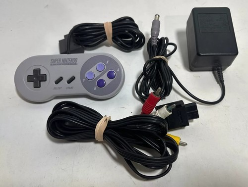 TESTED Super Nintendo SNES Power AC Adapter Controller 005 AV Cable ...