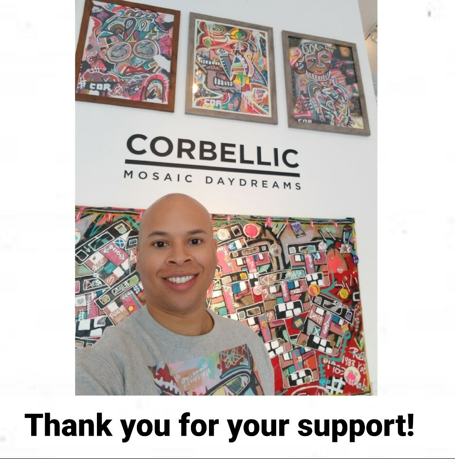 CORBELLIC ORIGINAL ART 14X17 NATIVE EXPRESSIONISM ABSTRACT GALLERY ...