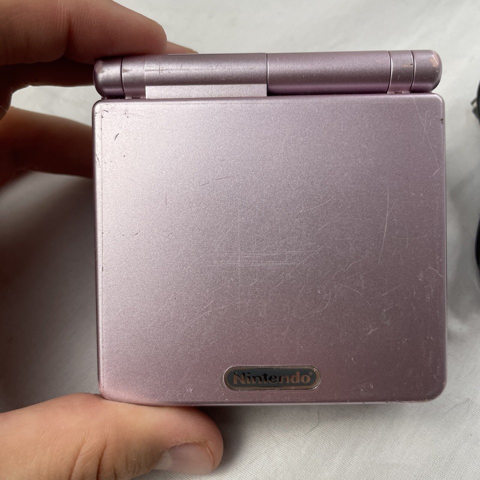 Nintendo Game Boy Advance SP Handheld System - Pearl Pink AGS-101 ...