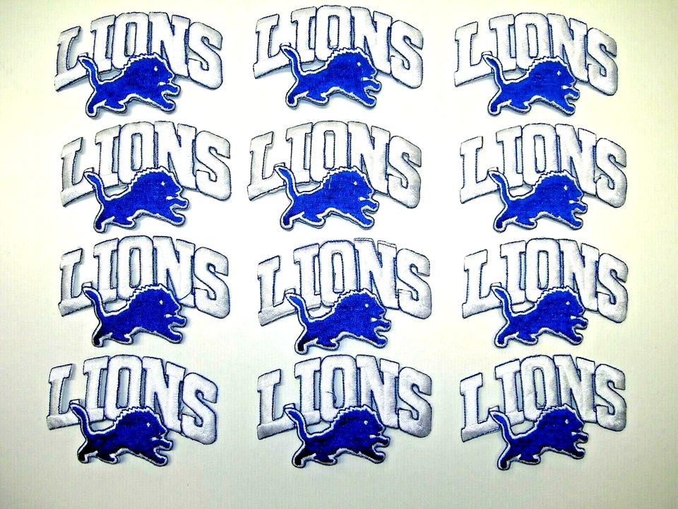 "LIONS" NFL EMBROIDERED IRON ON PATCH - Fast Free Shipping!! | eBay