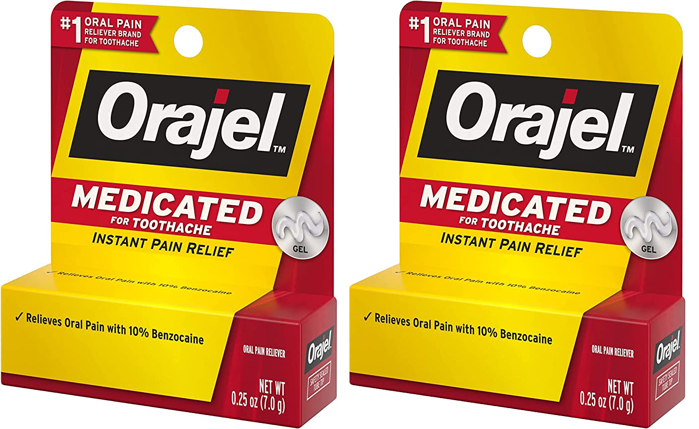 Orajel Toothache Pain Relief GEL Regular Strength .25oz 310310222406 ...