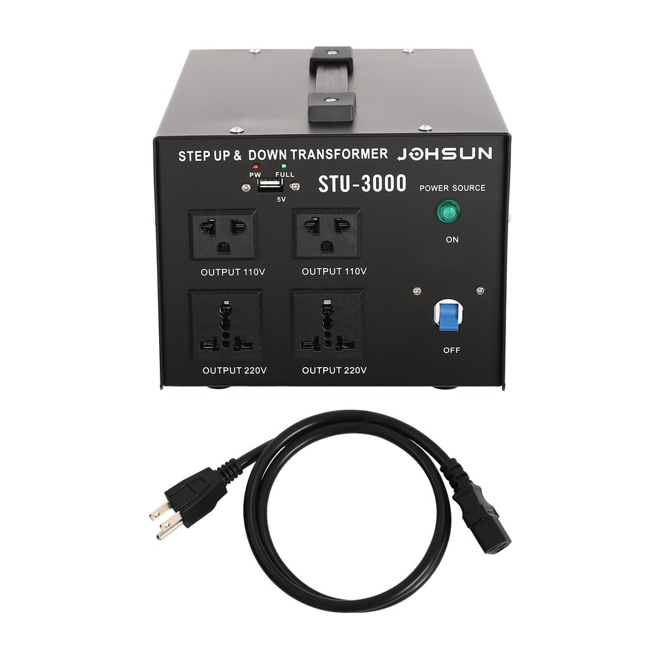 3000W Voltage Converter Transformer Step Up/Down 110V to 220V 220V to ...
