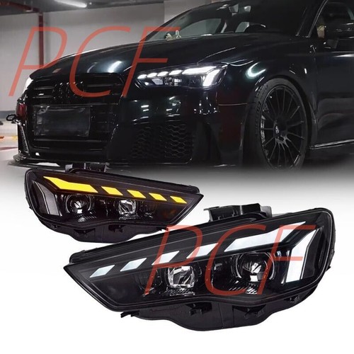 For Audi A3 2013-2016 Laser Projector DRL Animation Lamps LED Headlight ...