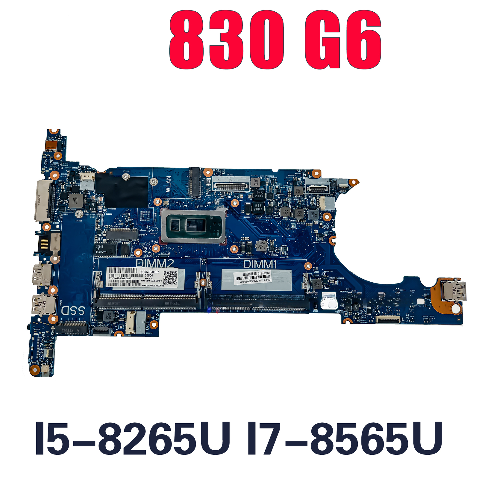 For HP EliteBook X360 830 G6 Laptop Motherboard 6050A3059101 I5-8265U ...