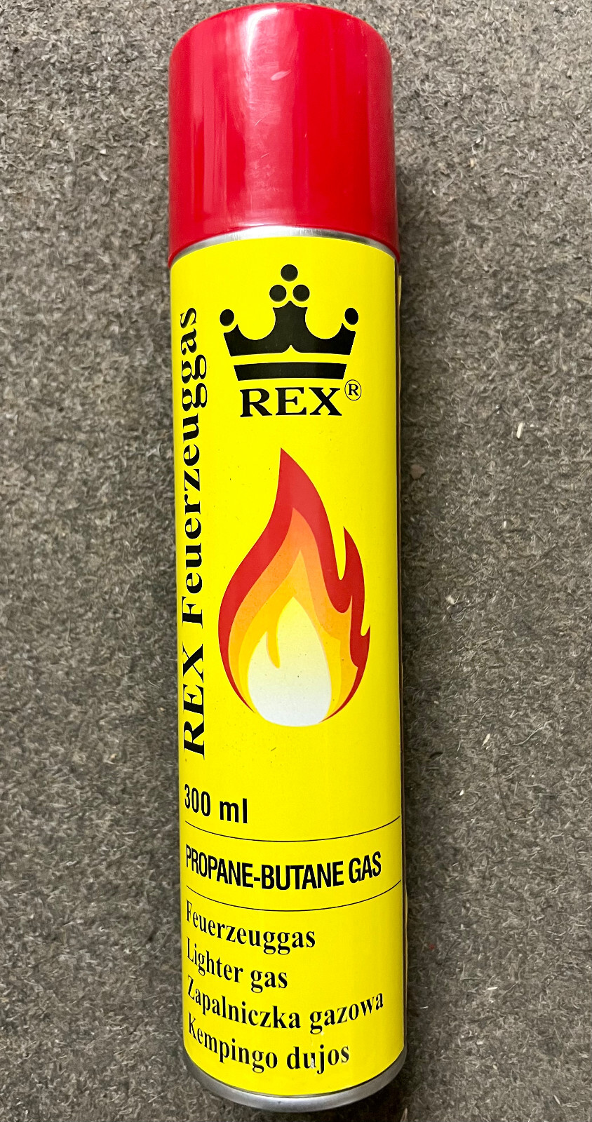 - REX Feuerzeuggas 5x 300ml Nachfüllgas Propane-Butan Gas Feuerzeug ...