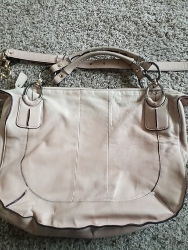 Coach Large Satchel Purse Handbag *As Is* Shoulder Bag Beige PRE-OWNED ...