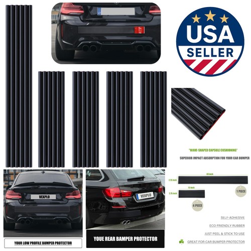 DIY Car Bumper Protector Guard, Strong Self Adhesive Rubber Rear Front ...