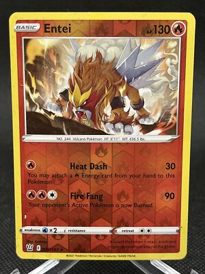 Entei 020/163 -- Pokemon TCG Battle Styles -- NM - Mint Reverse Holo ...