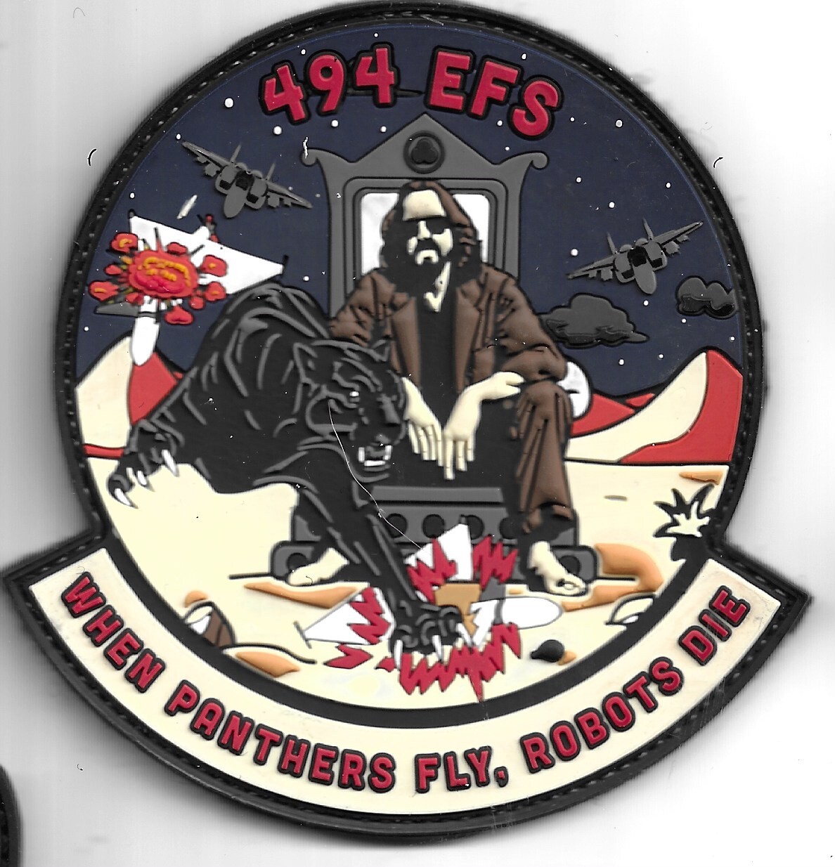 USAF PATCH 494 EXP FIGHTER SQUADRON RAF LAKENHEATH US AIR FORCE ...