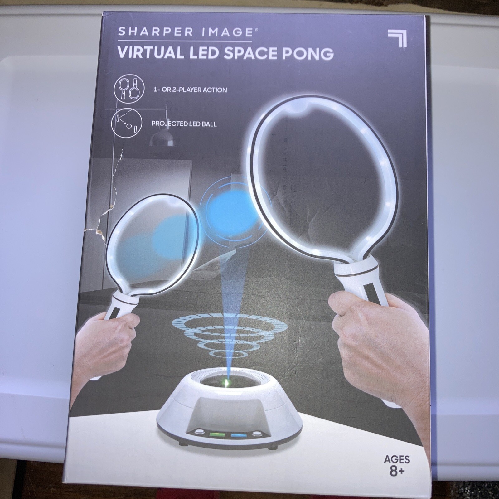 NIB Sharper Image Virtual LED Space Pong 1-2 Player Action | eBay