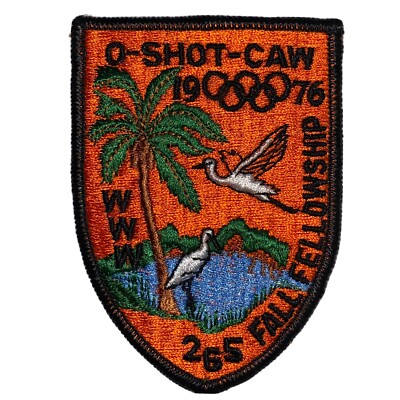 OA Lodge 265 O-Shot-Caw 1976 Fall Fellowship Patch, Olympic Rings WWW ...