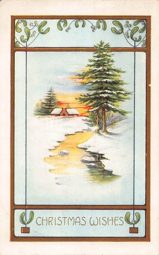 Christmas Wishes Antique Whitney Postcard | eBay