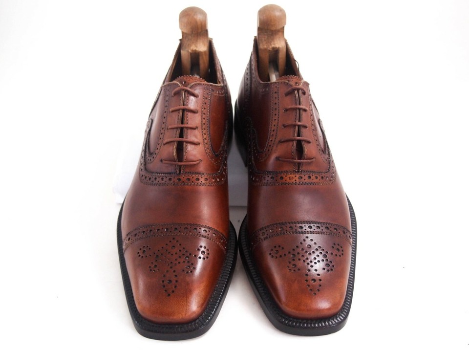 Campanile Cap Toe Brogues Brown Leather Mens Shoe Size US 11 EU 44 | eBay