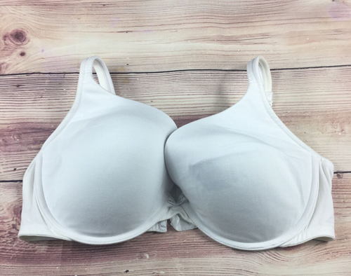 Lane Bryant Cacique Cotton Boost Plunge Bra Size 44DDD White | eBay