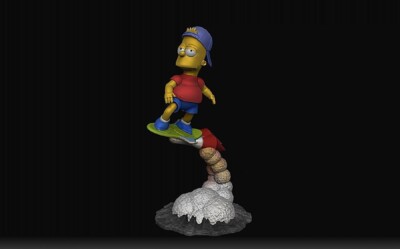 UNPAINTED The Simpsons Bart Simpson 3D Printed Model Kit 8" Tall | eBay