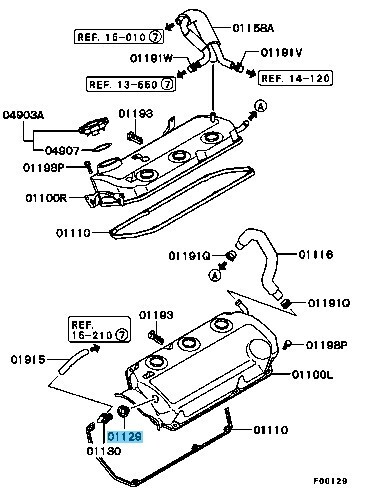 MITSUBISHI MONTERO V63W V73W 1994-2003 Genuine Pcv Valve Gasket ...