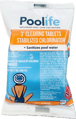 POOLIFE 3" CLEANING TABLETS STABILIZED CHLORINATOR (SINGLE TABLET) | eBay