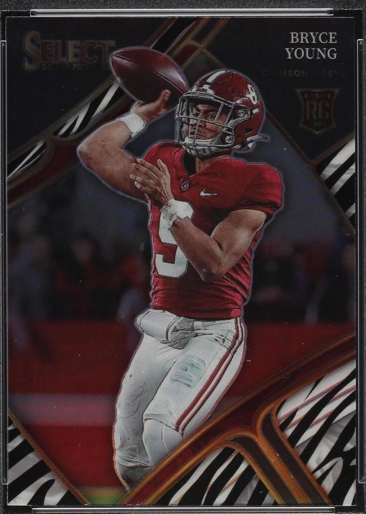 2023 Panini Select Draft Picks - Field Level Bryce Young #101 Zebra ...