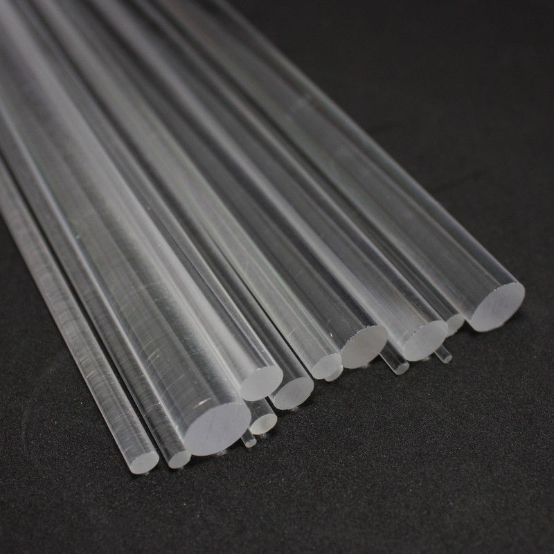 2mm-12mm Clear Perspex Plastic Rod Acrylic Extruded Bar Tubular Pipe ...