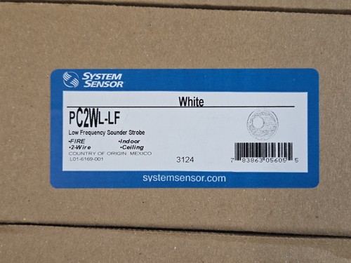 SYSTEM SENSOR PC2WL-LF WHITE CEILING MOUNT LOW FREQUENCY SOUNDER/STROBE ...