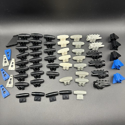 Vintage Lego Black White & Grey Space Rocket Engines Tails Aircraft Lot ...