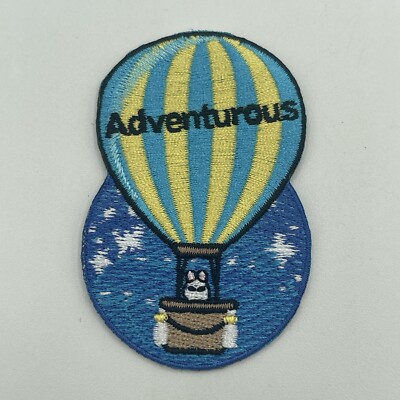 Hot Air Balloon Patch "Adventurous" Iron-On | eBay